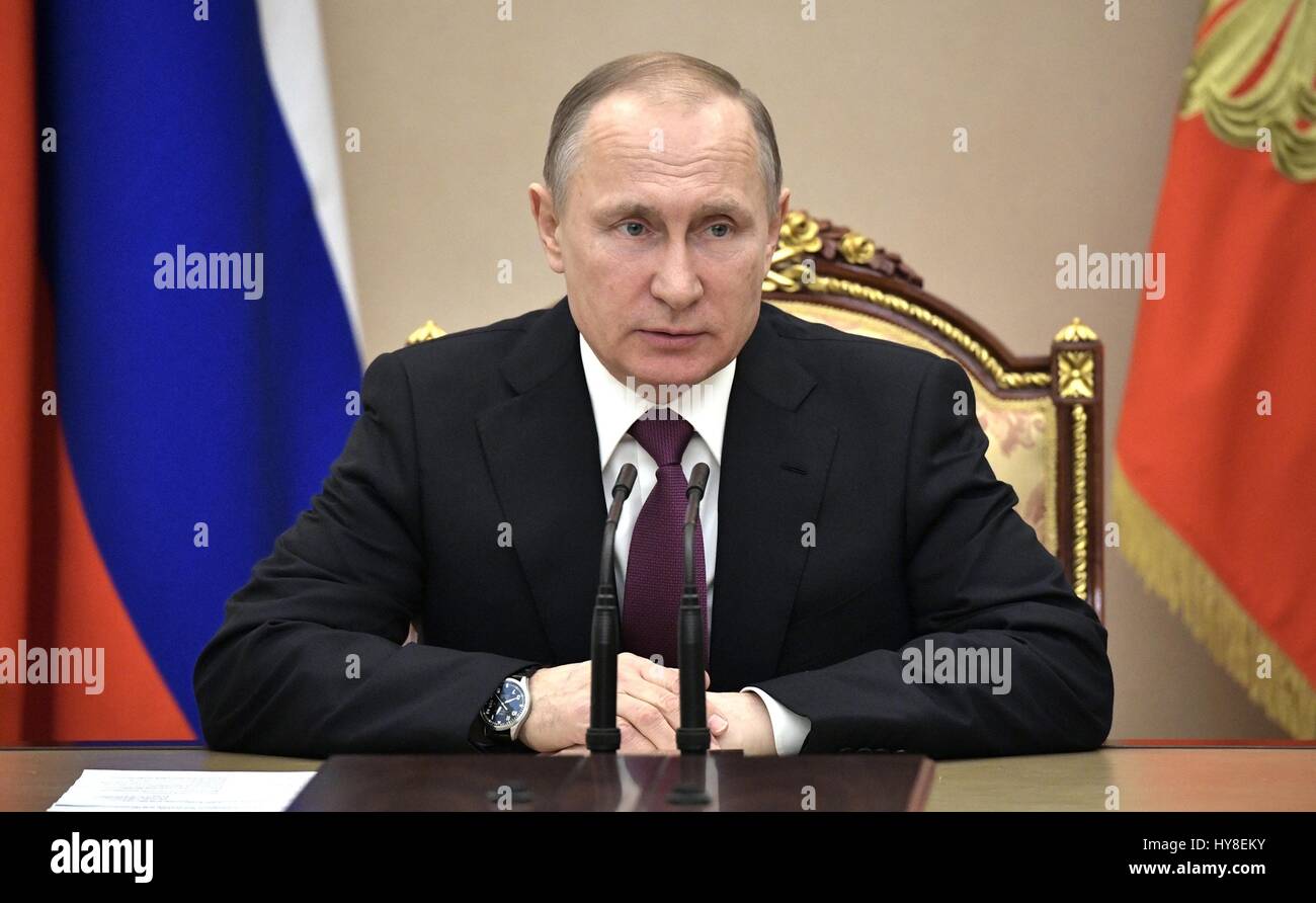 Russian President Vladimir Putin during a meeting with his national ...
