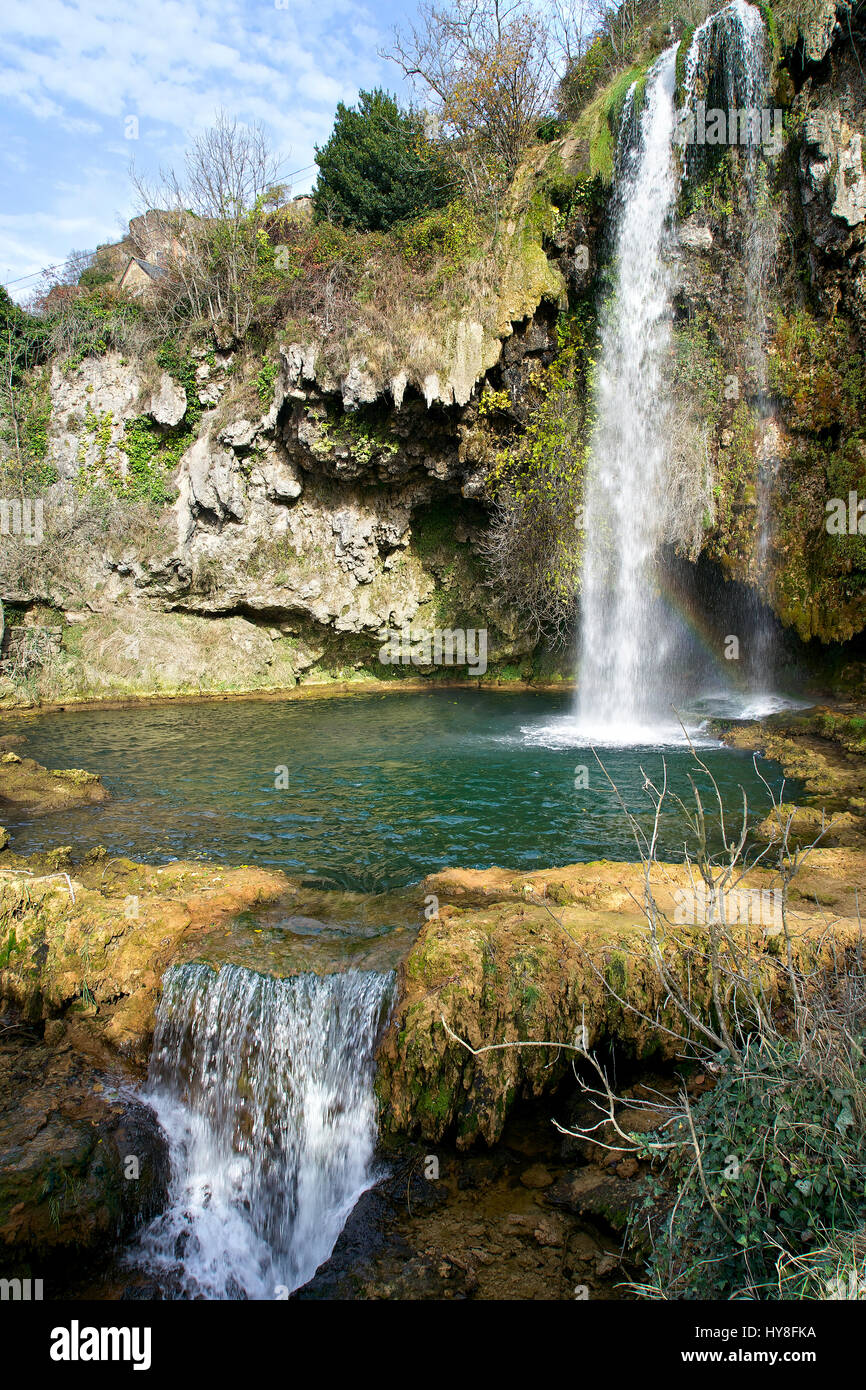 France, Aveyron, Salles la Source, waterfall Stock Photo - Alamy