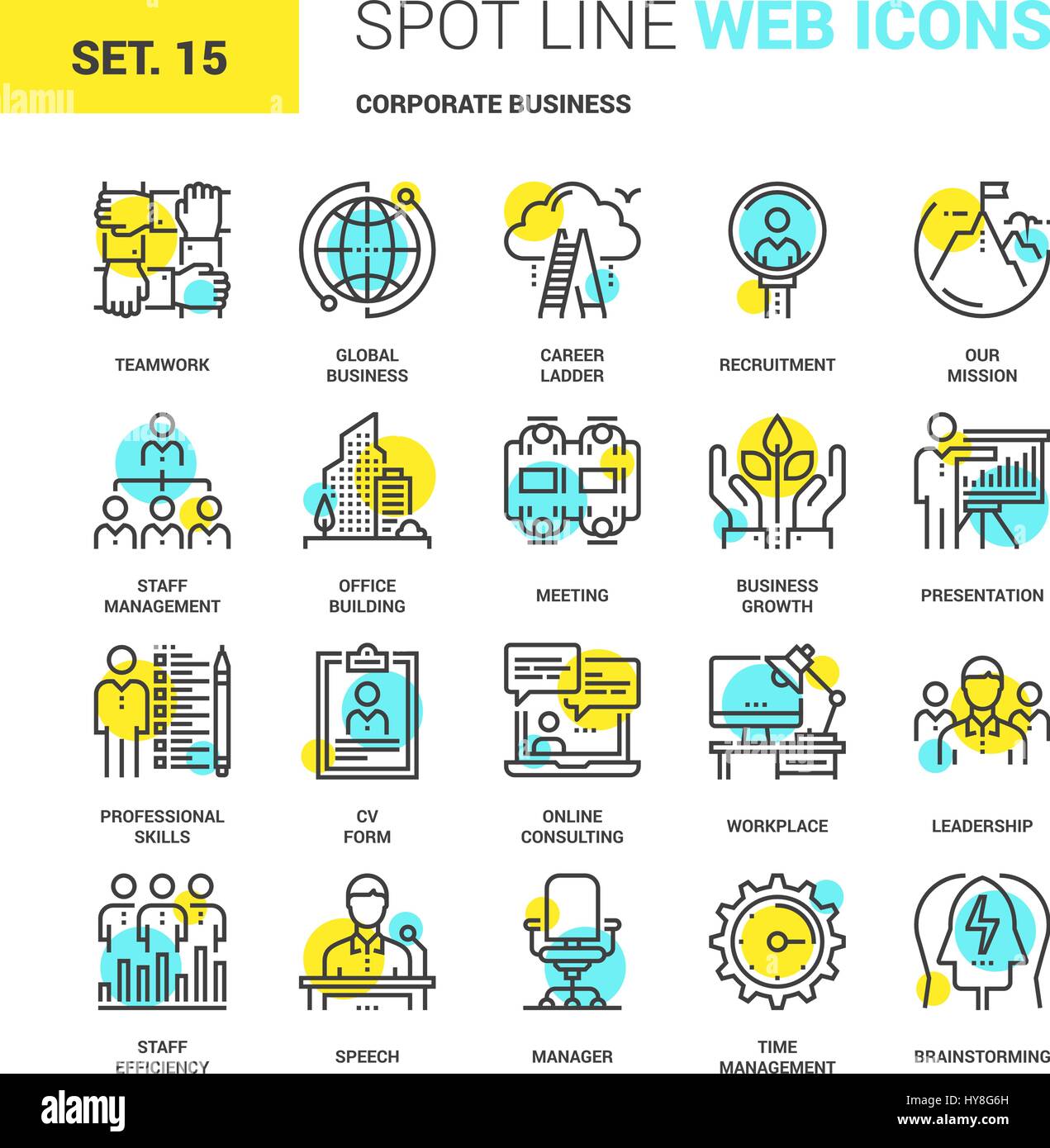 Corporate Business Icons Stock Vector Image & Art - Alamy