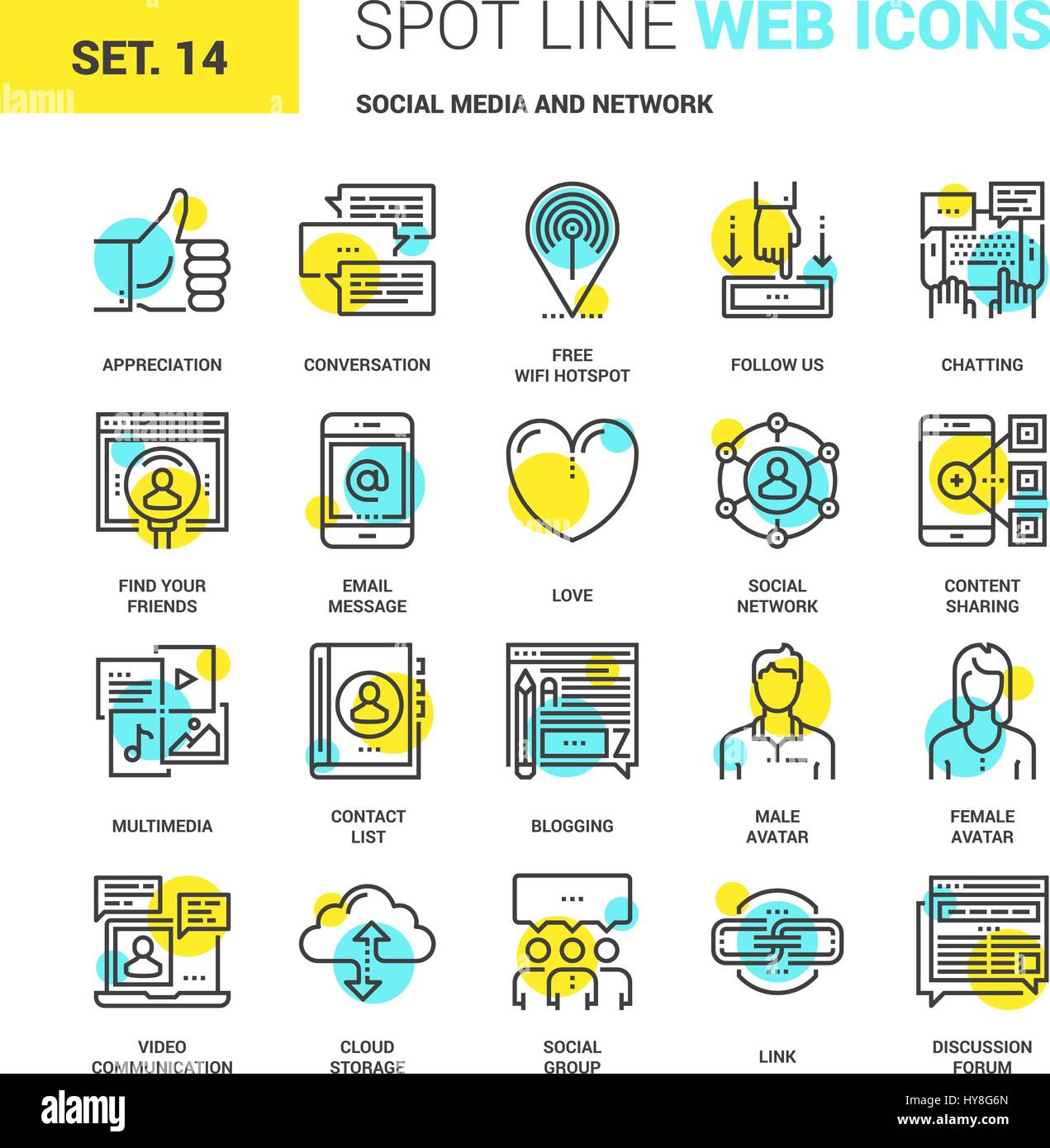 Social Media and Network Stock Vector Image & Art - Alamy