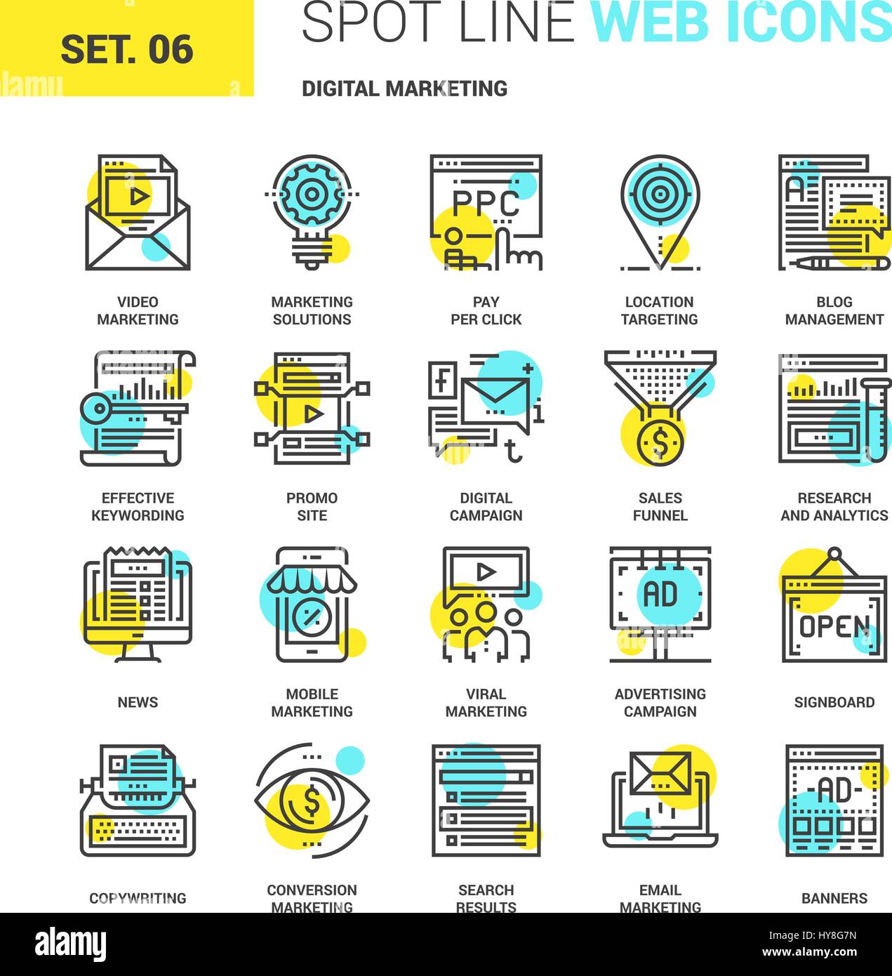 Digital marketing video analytics Stock Vector Images - Alamy