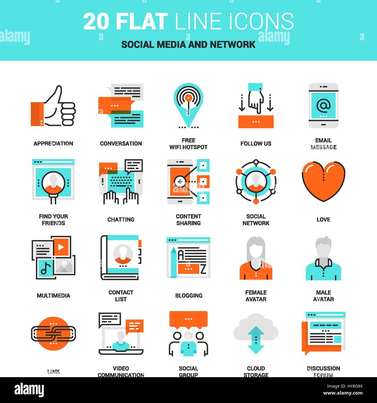 Social Media and Network Stock Vector Image & Art - Alamy