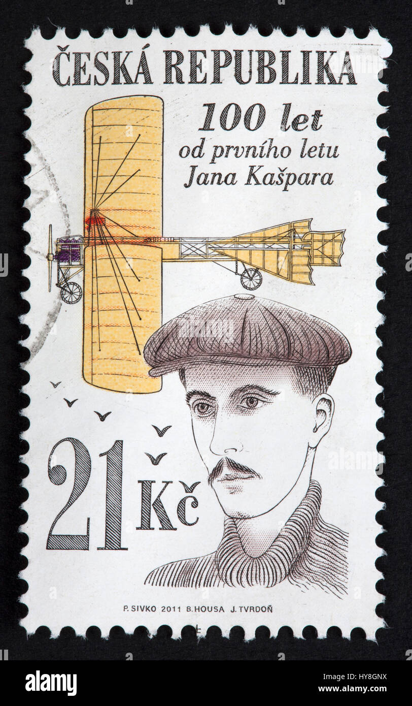 Czech postage stamp Stock Photo - Alamy