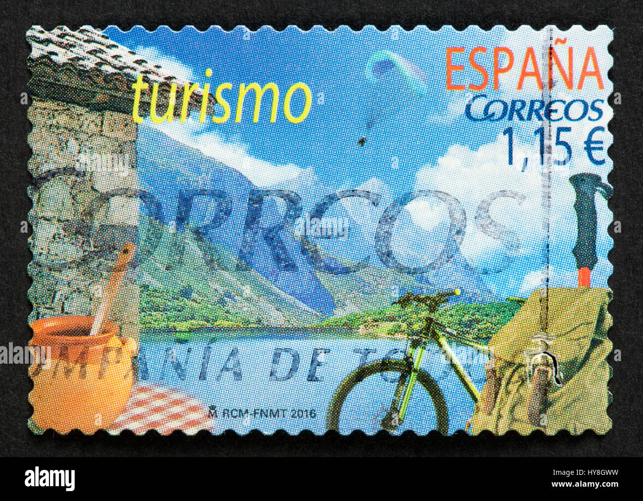 Spanish postage stamp Stock Photo - Alamy