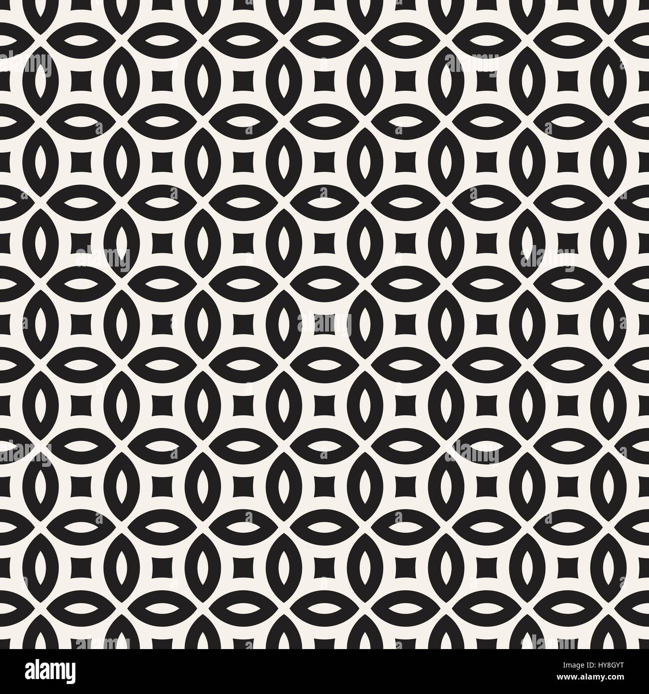 Vector Seamless Geometric Rounded Lines Pattern. Abstract Geometric ...