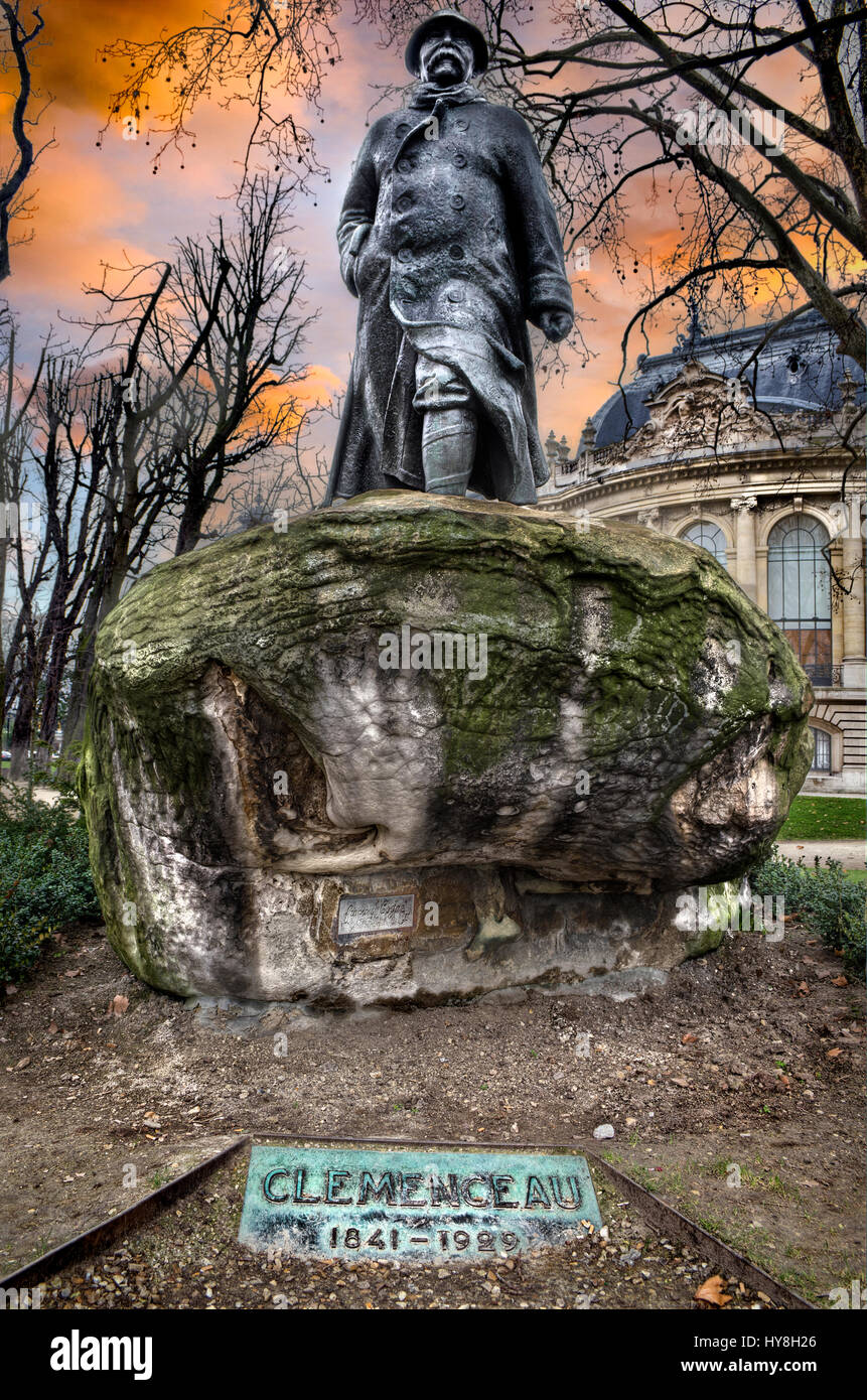 Georges clemenceau statue hi-res stock photography and images - Alamy