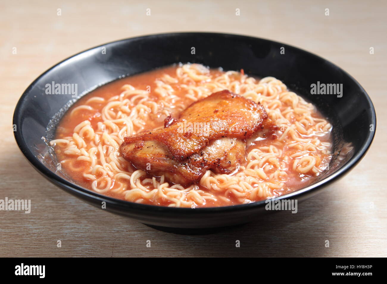 a cuisine photo of noodles with meat Stock Photo - Alamy