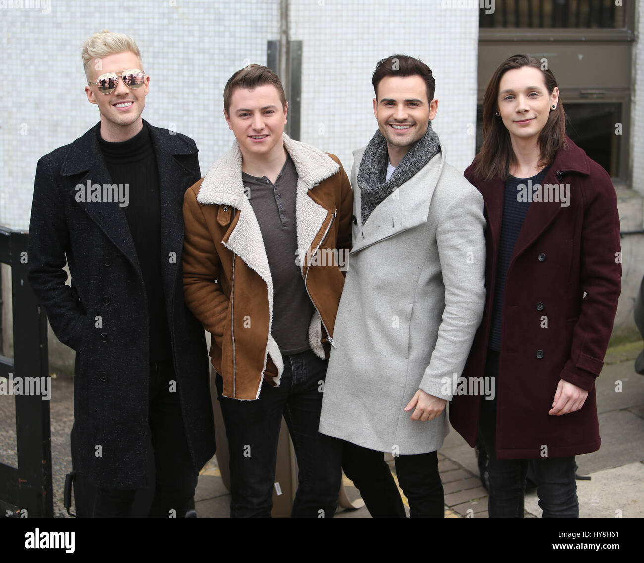 Colabro outside ITV Studios today Featuring: Collabro Where: London ...