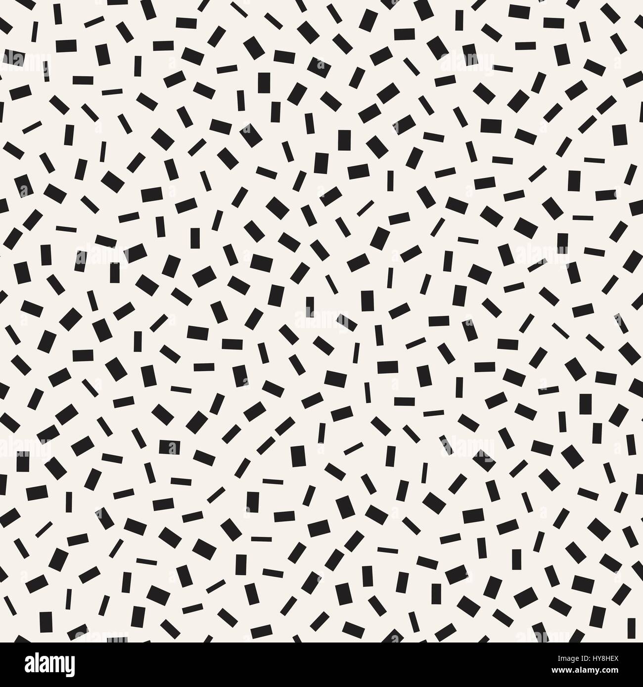 Trendy Texture With Scattered Geometric Shapes. Vector Seamless Pattern ...