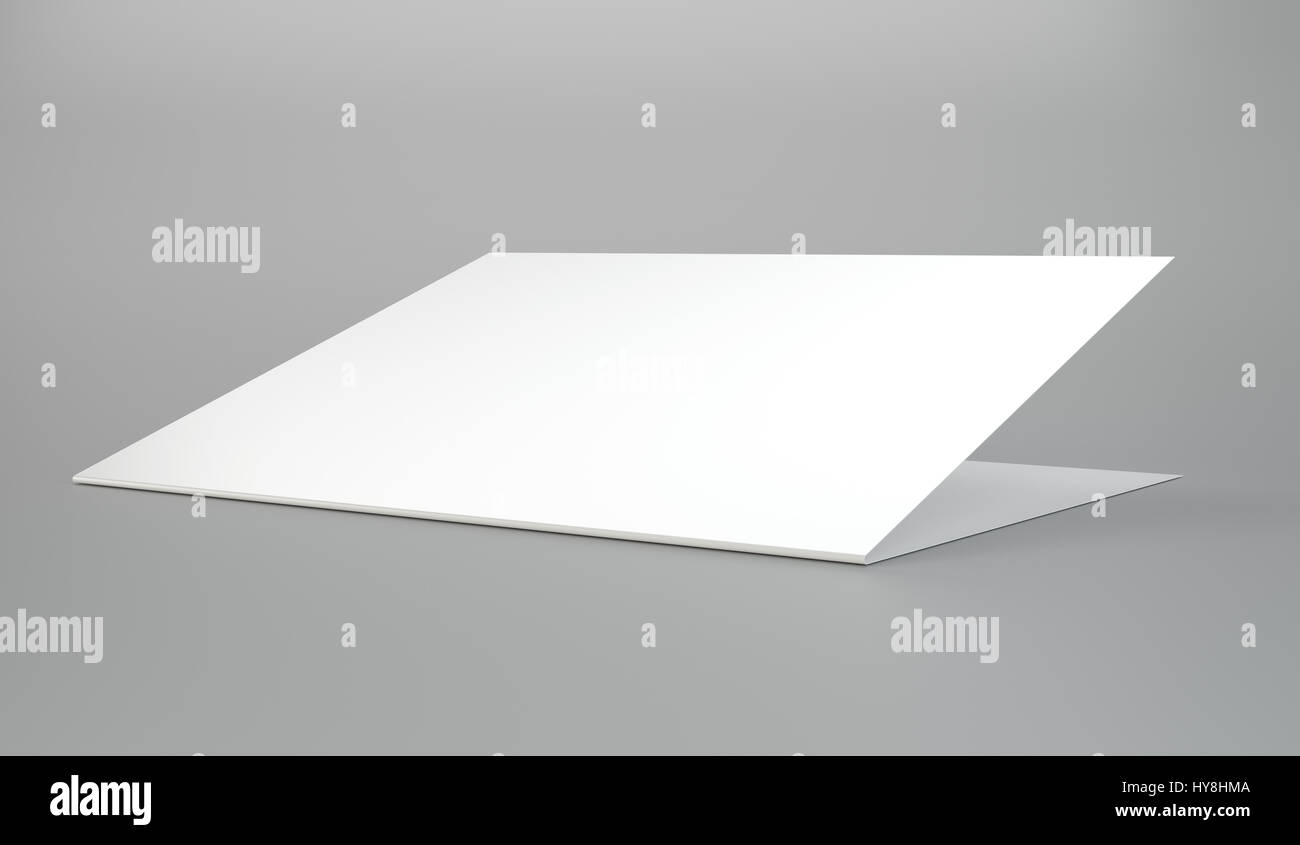 Blank white folded booklet hi-res stock photography and images - Alamy