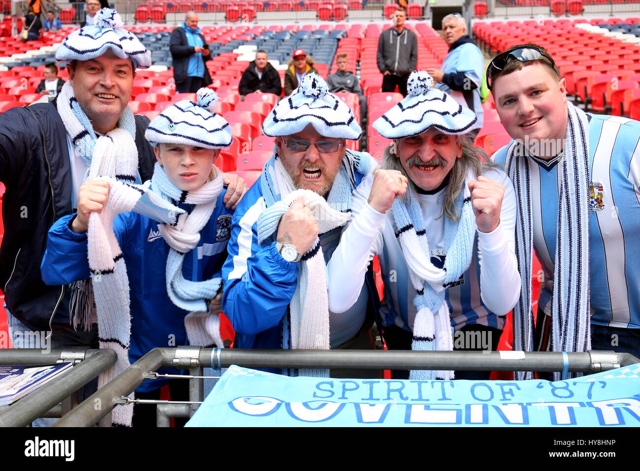 Coventry City fans ahead of the Checkatrade Trophy Final at Wembley ...