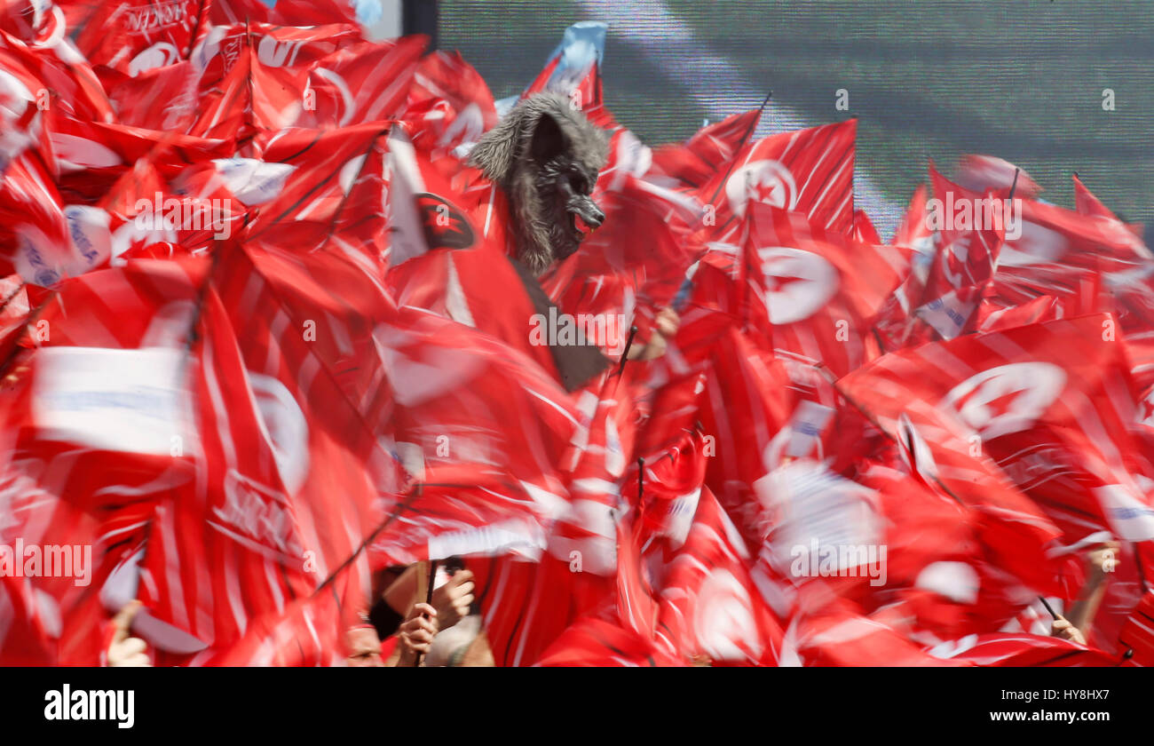 Saracens fans with a wolf mask during the European Champions Cup ...