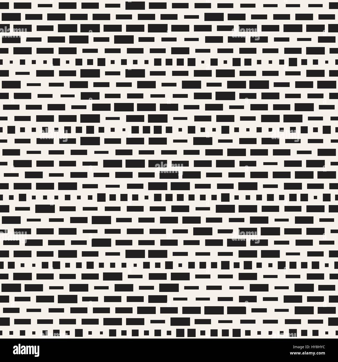 Vector Seamless Black And White Irregular Dash Rectangles Grid Pattern ...