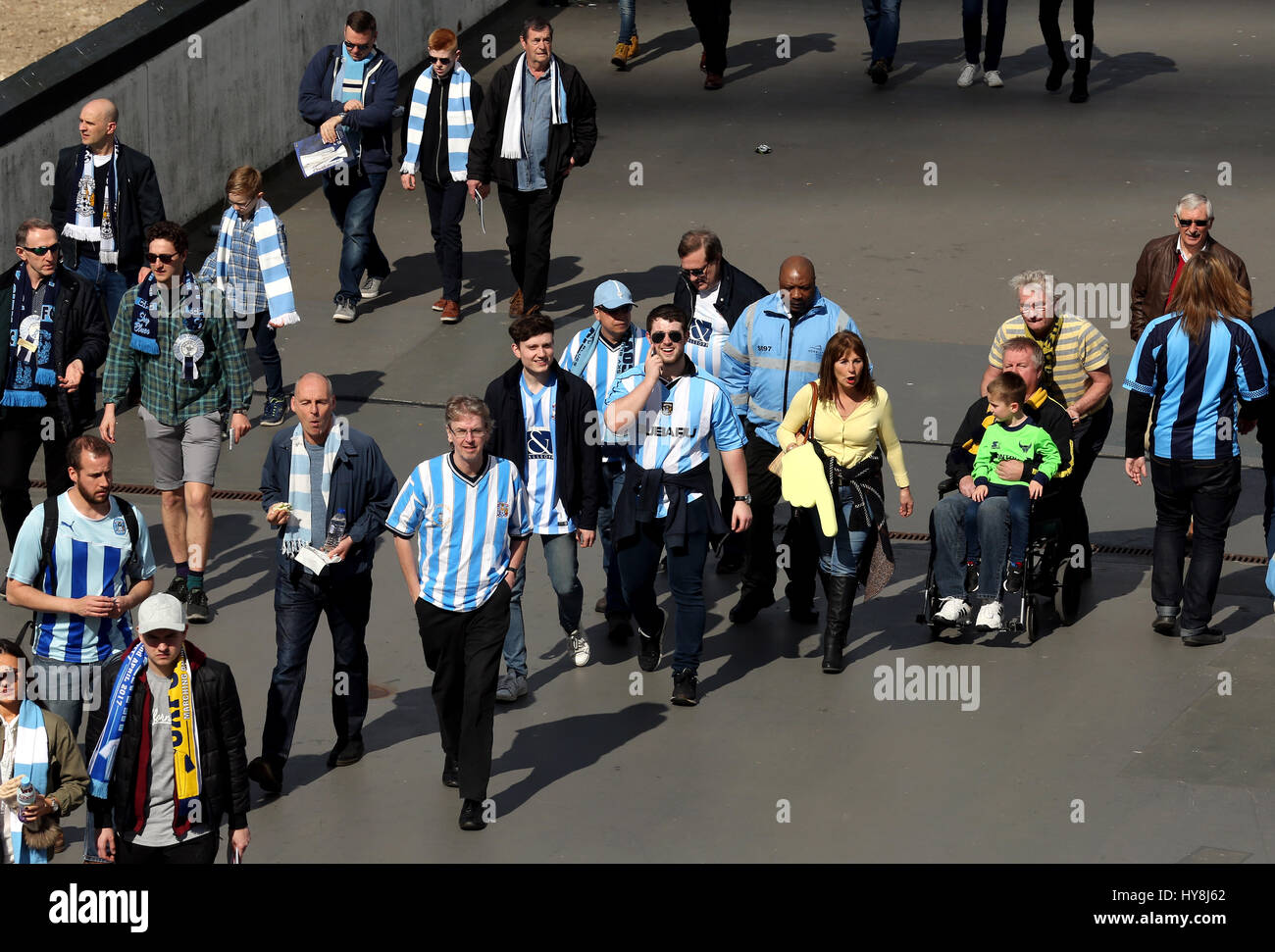 Coventry City Fans on Wembley Way ahead of the Checkatrade Trophy Final ...