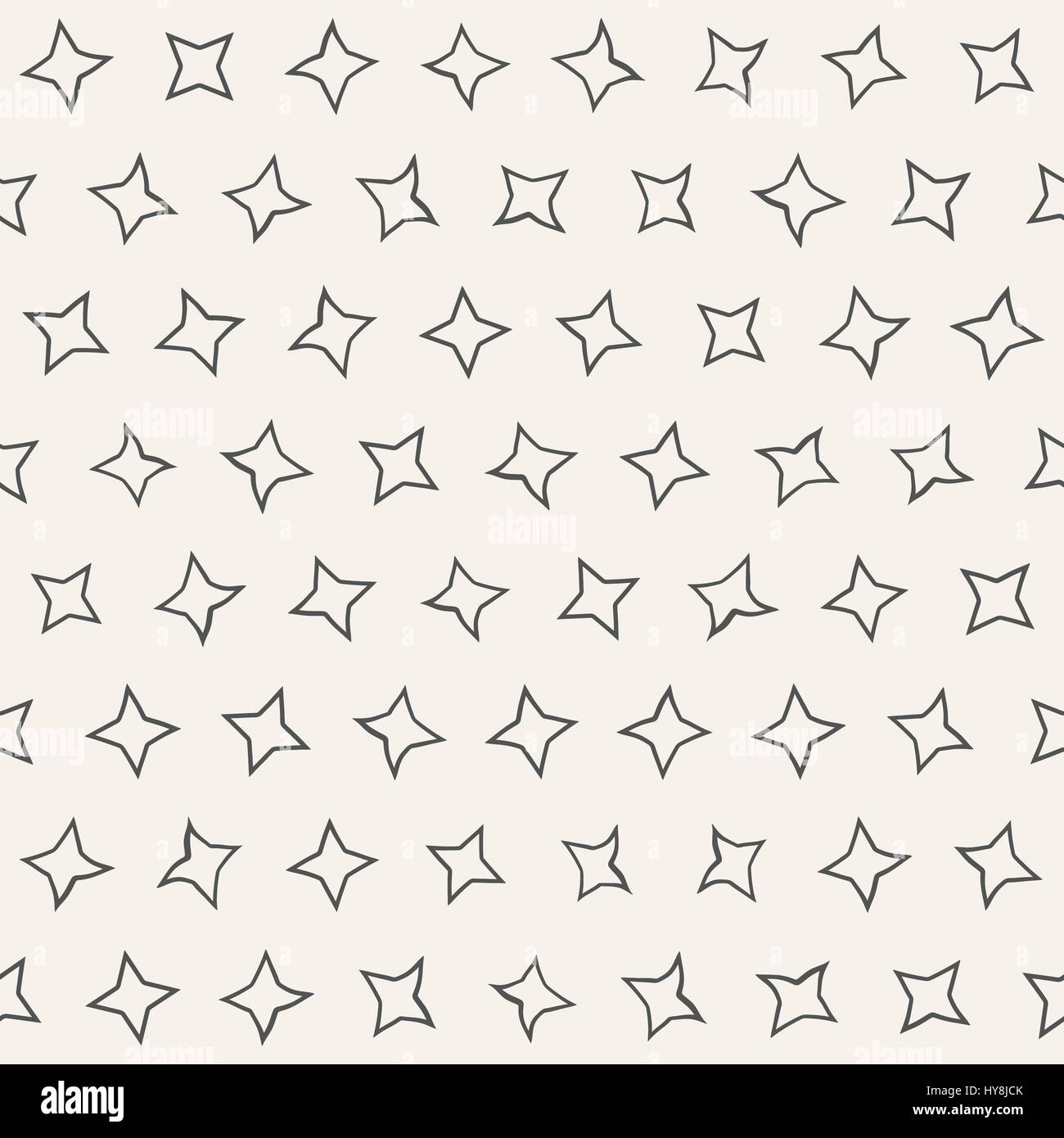 Stylish Doodle Scattered Shapes. Vector Seamless Black And White ...