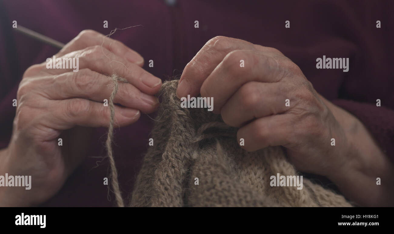 Grandmother knits hi-res stock photography and images - Alamy