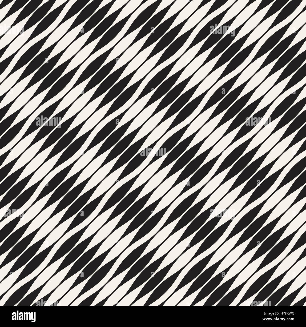 Wavy stripes vector seamless pattern. Retro wavy texture. Geometric ...