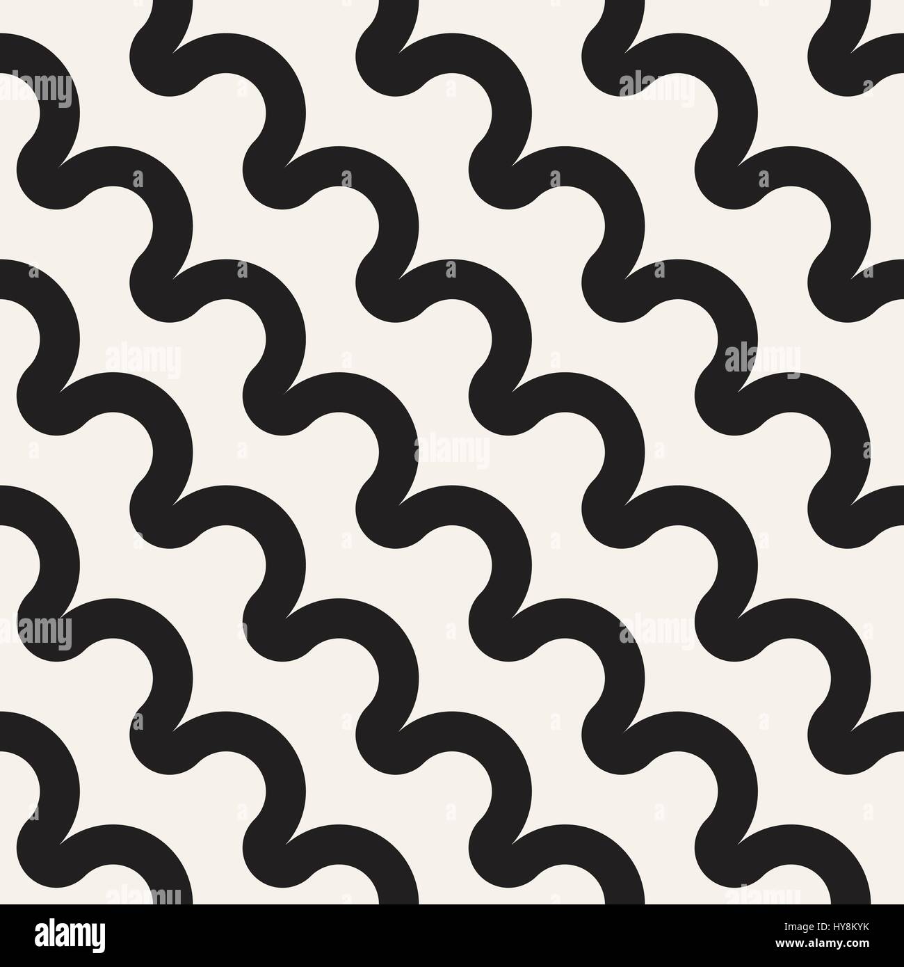 Seamless wavy lines pattern. Repeating vector texture. Stylish stripes ...