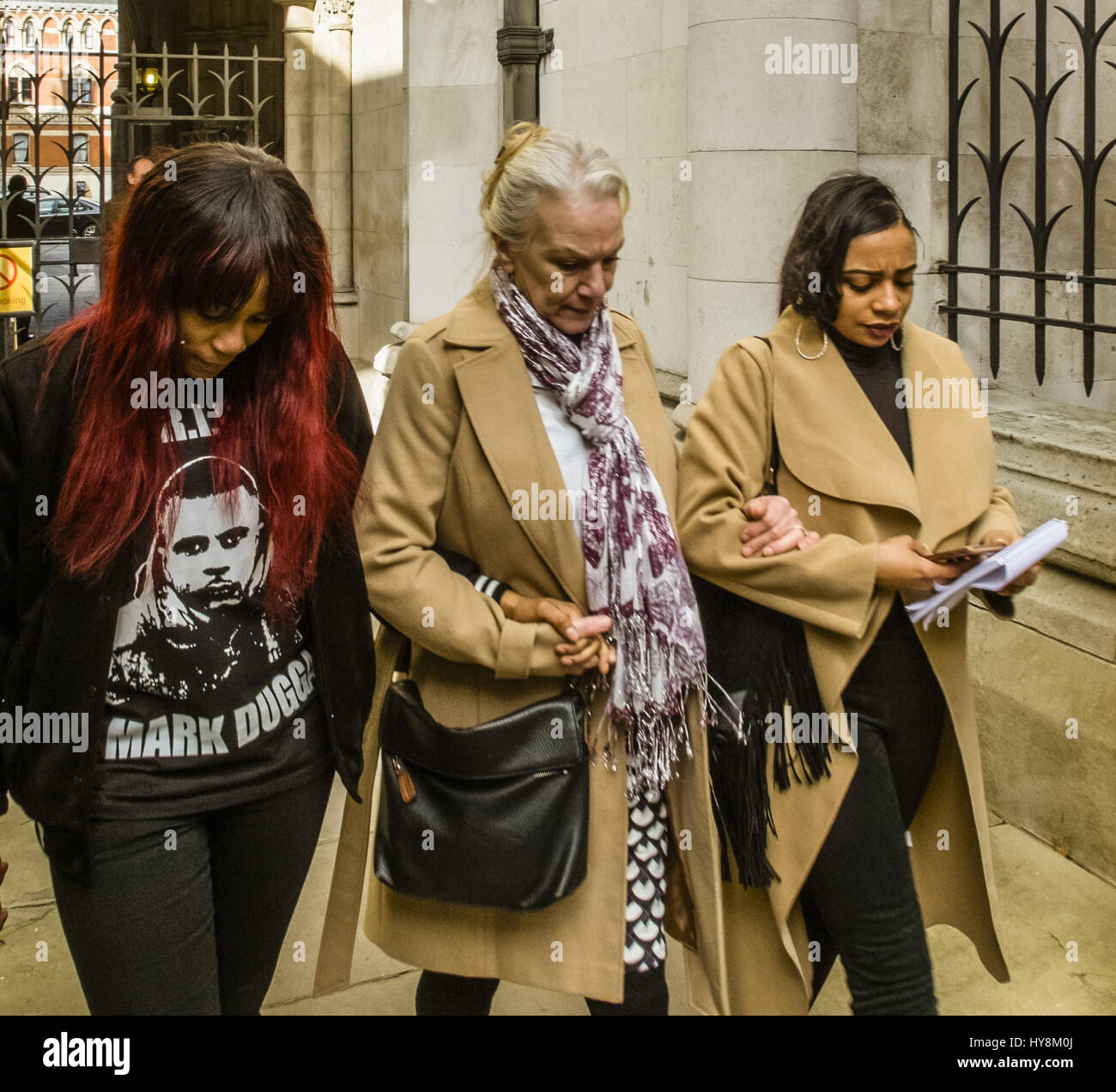 The family of Mark Duggan at the Royal Courts of Justice for an appeal ...