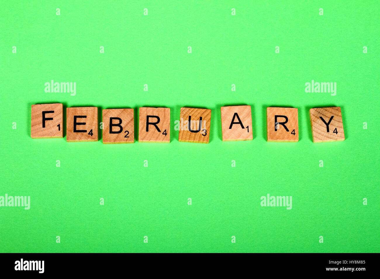 February calendar hi-res stock photography and images - Alamy