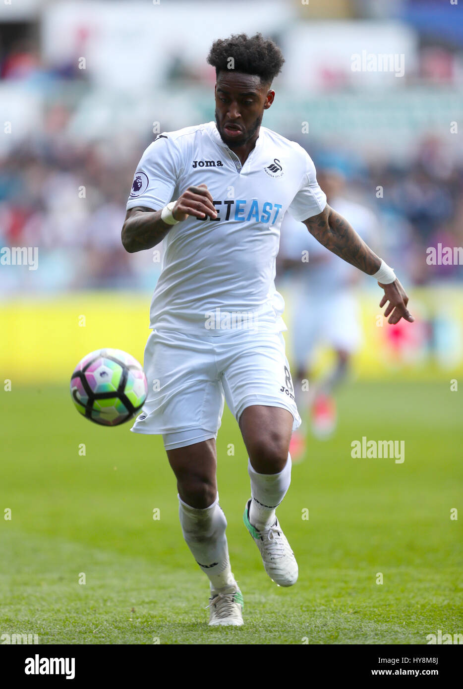 Swansea City's Leroy Fer in action during the Premier League match at ...