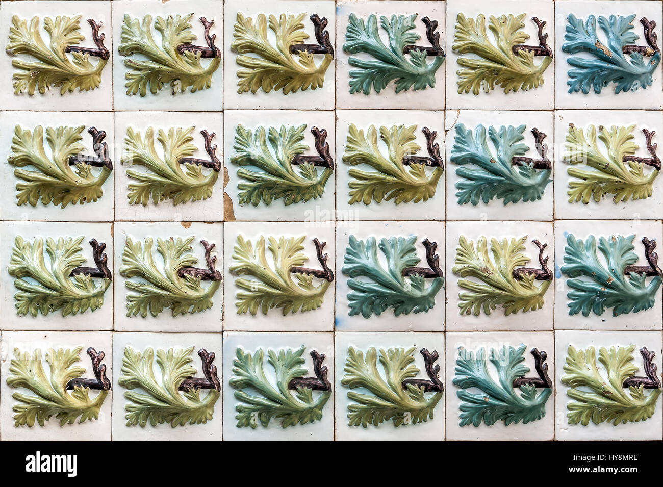 Tipical colorful azulejo tileable for your background Stock Photo - Alamy