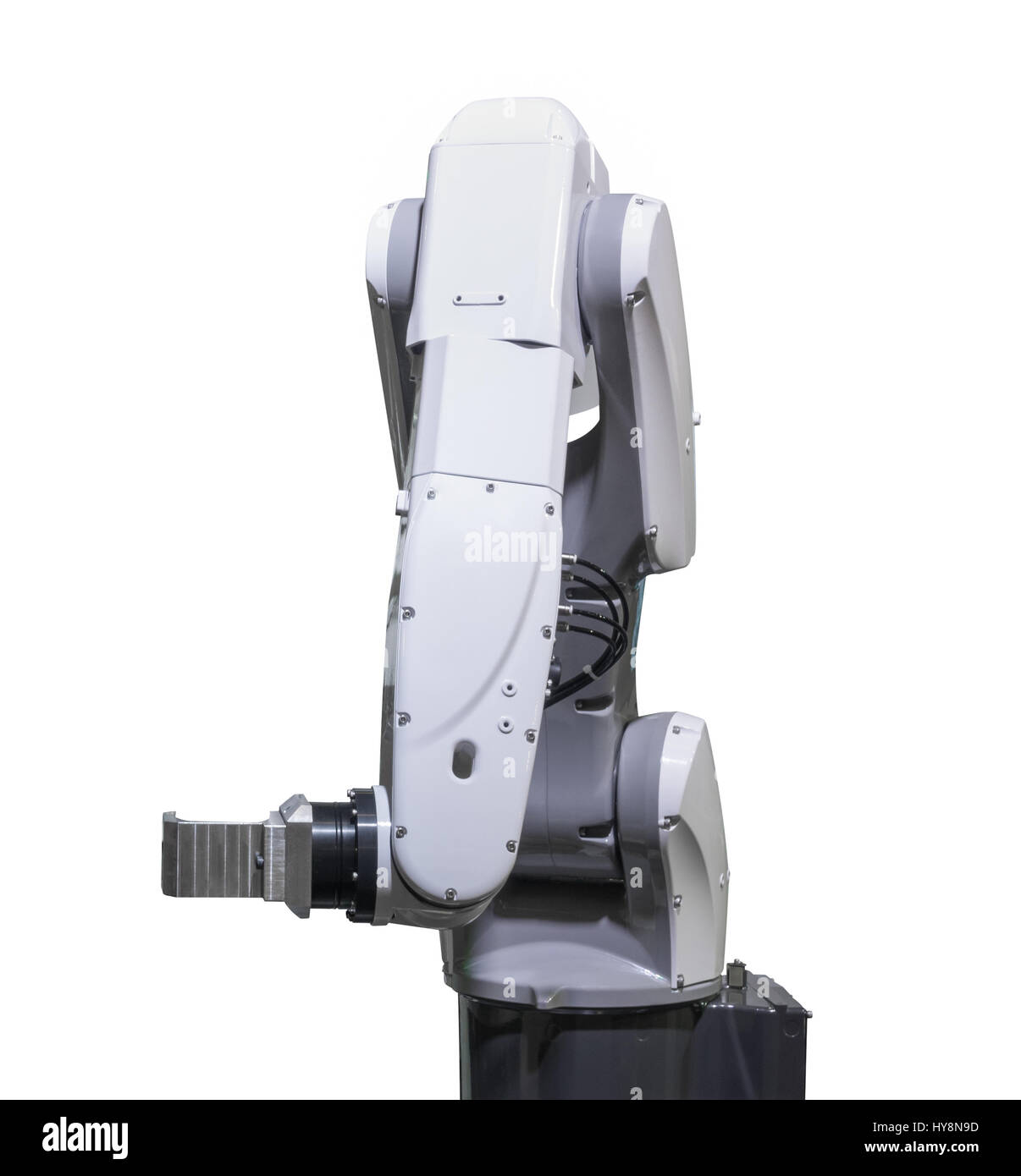 Industry robotic arm isolated included clipping path Stock Photo - Alamy