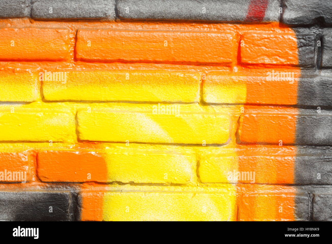 colorful painted brick wall Stock Photo - Alamy