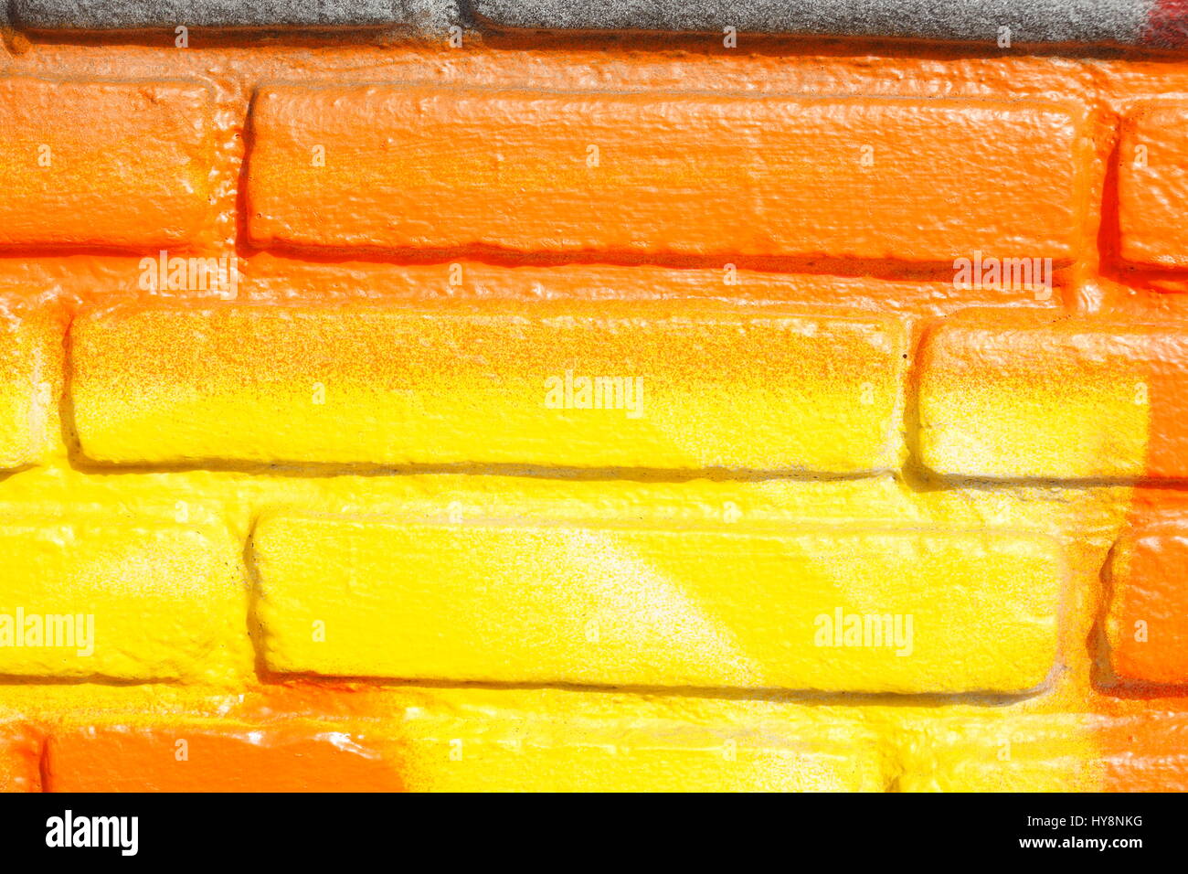 colorful painted brick wall Stock Photo - Alamy