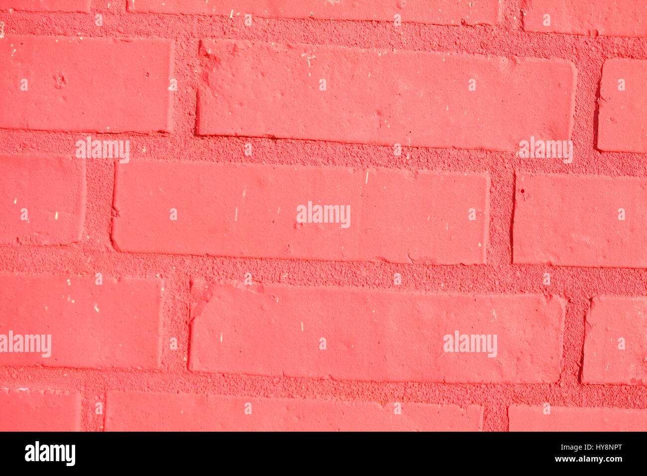 red painted brick wall Stock Photo - Alamy