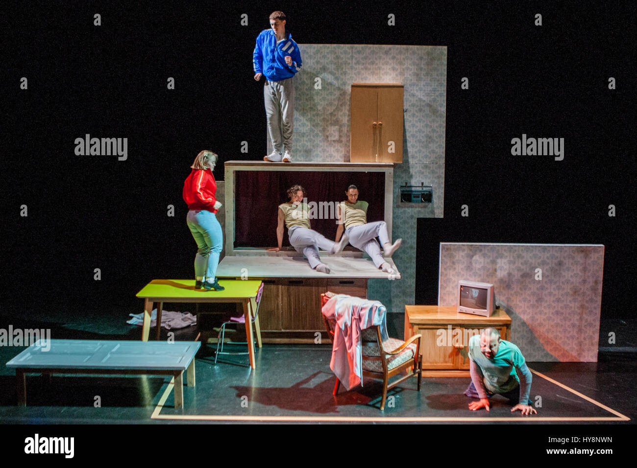 The cast perform in a scene from the epic production by Stopgap Dance ...