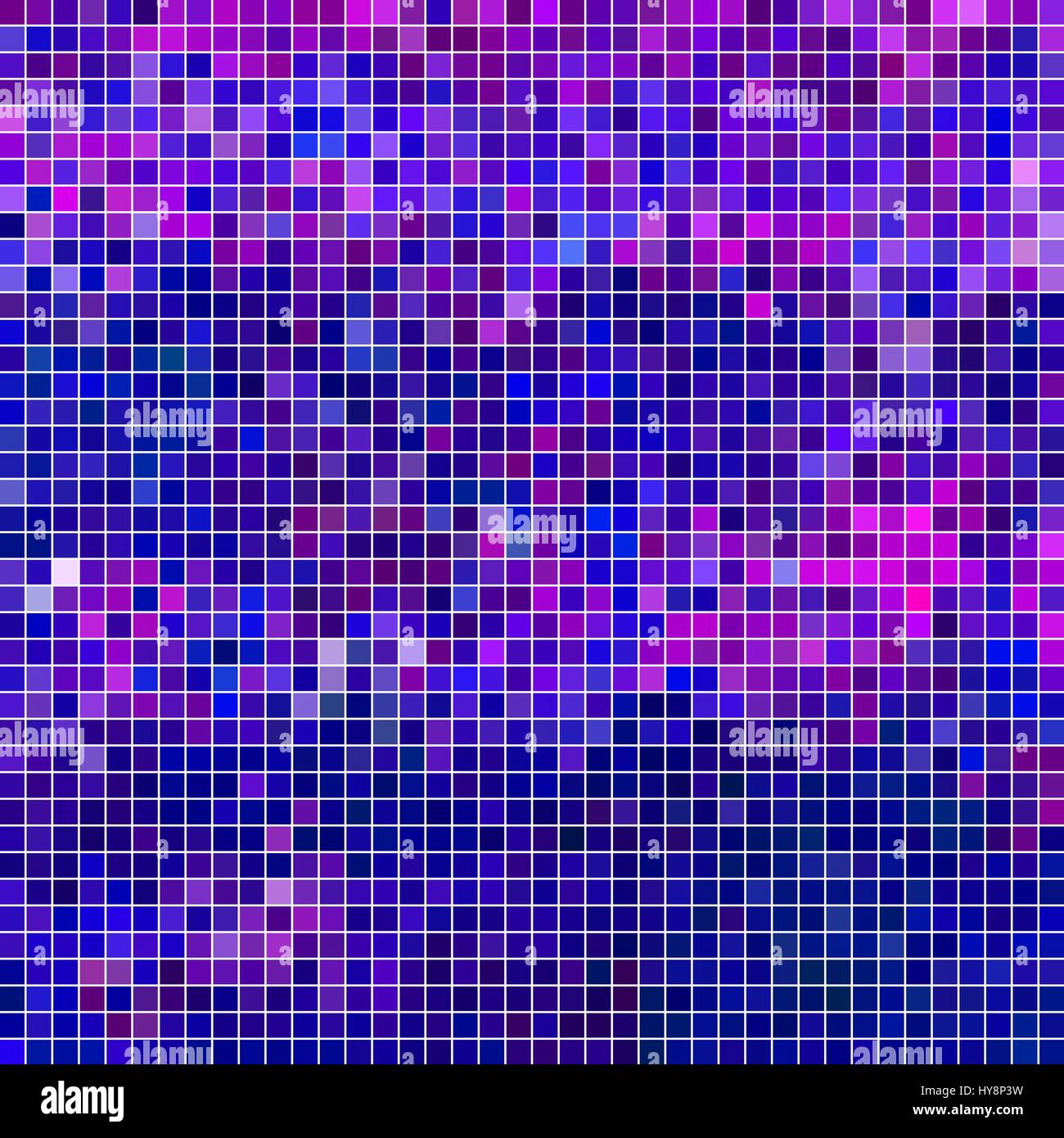 abstract vector square pixel mosaic background - blue and violet Stock ...