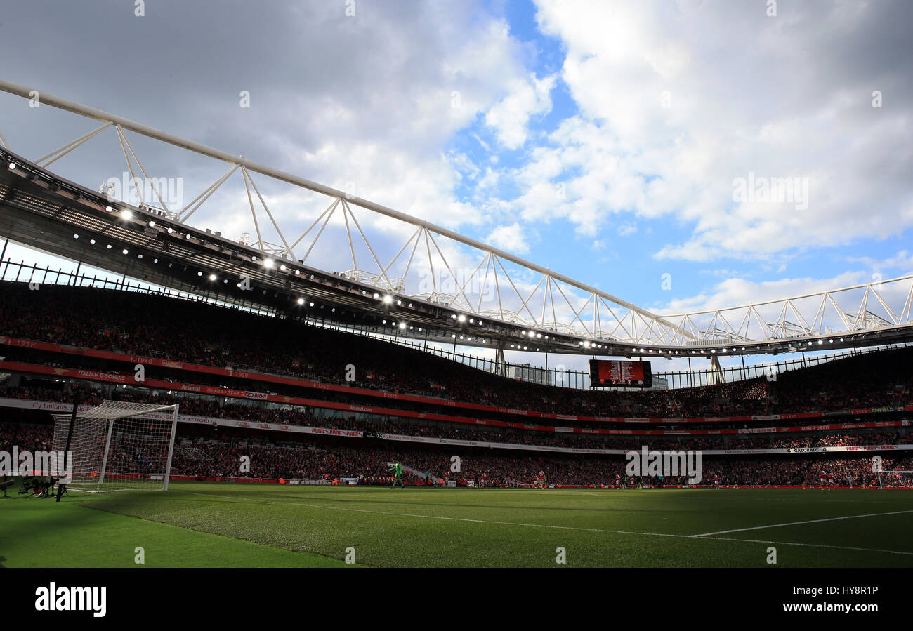 General view of the Emirates Stadium during the Premier League match ...