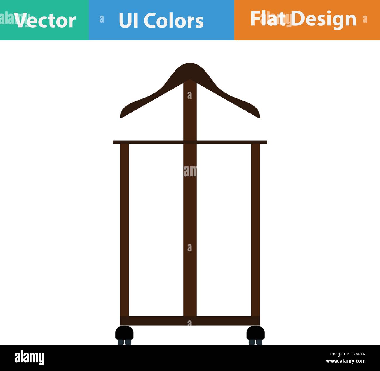 Hanger stand icon. Flat design. Vector illustration Stock Vector Image ...