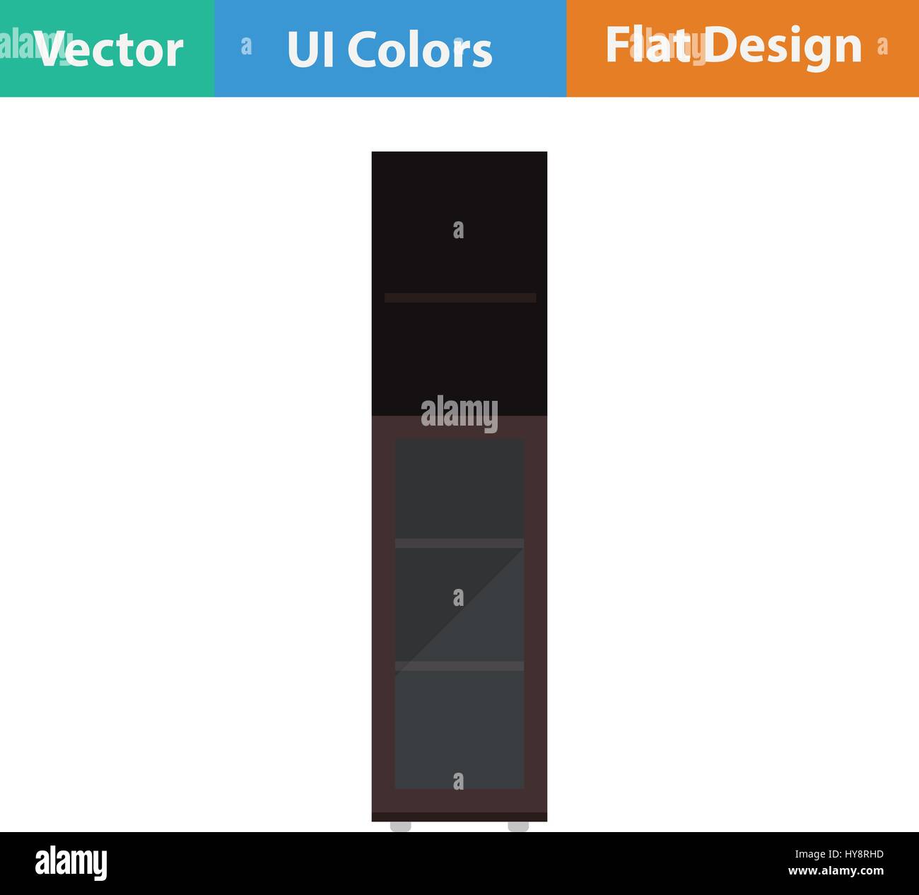 Narrow cabinet icon. Flat design. Vector illustration Stock Vector ...