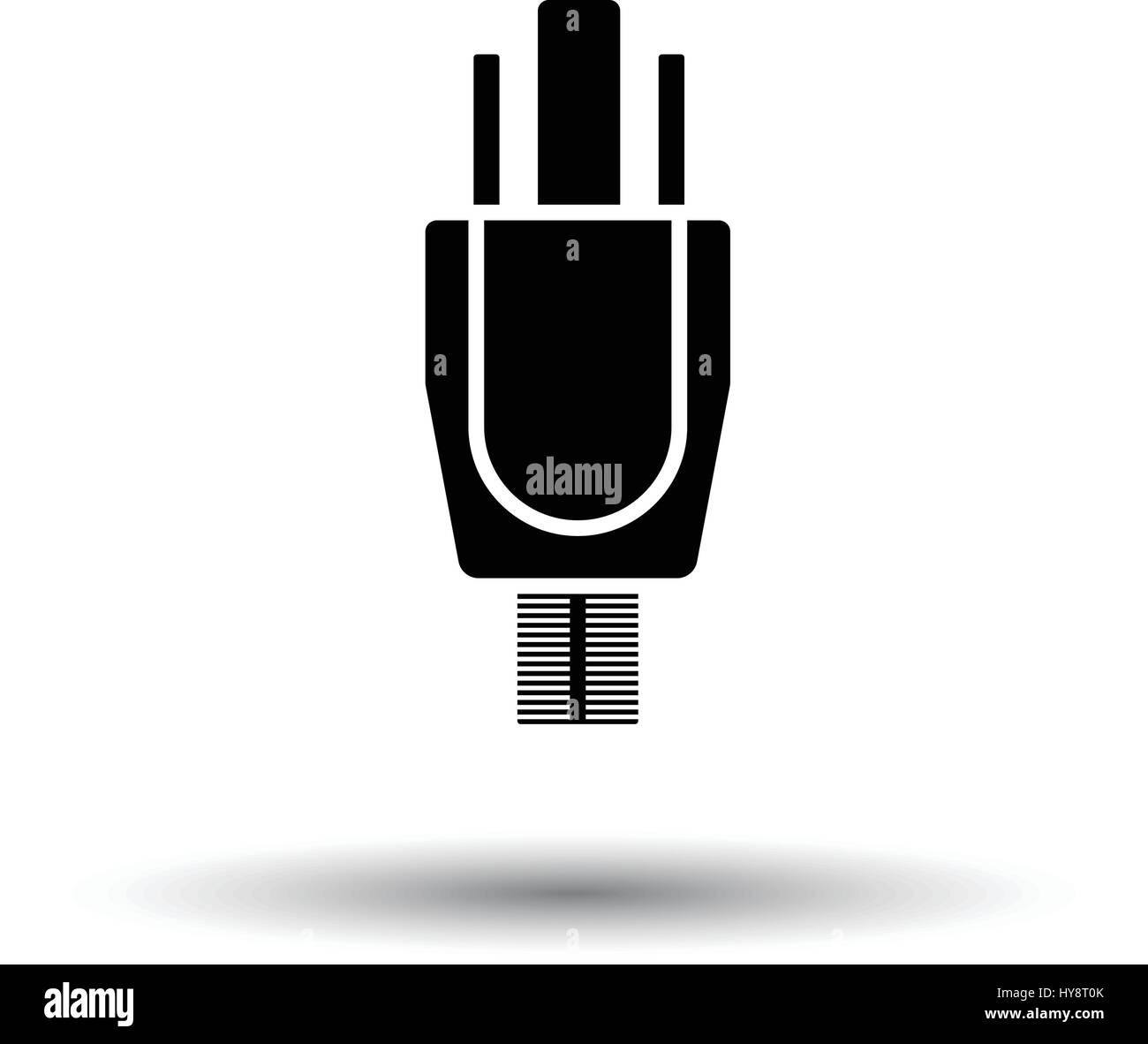 Electrical plug icon. White background with shadow design. Vector ...