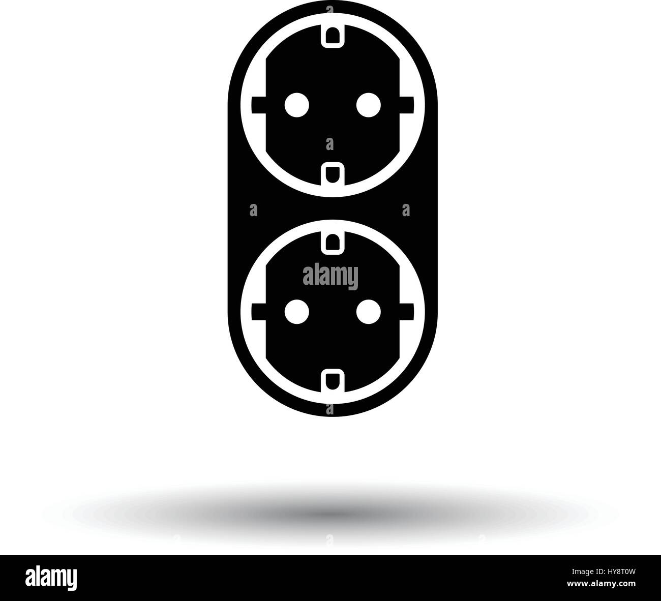 AC splitter icon. White background with shadow design. Vector ...