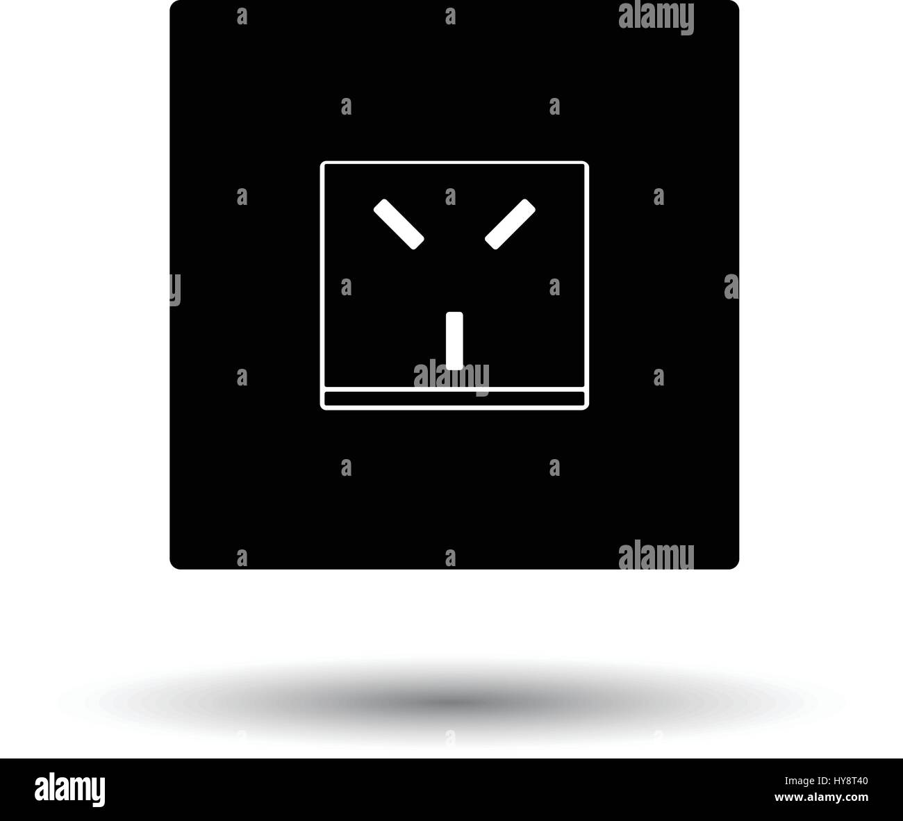 Israel electrical socket icon. White background with shadow design ...