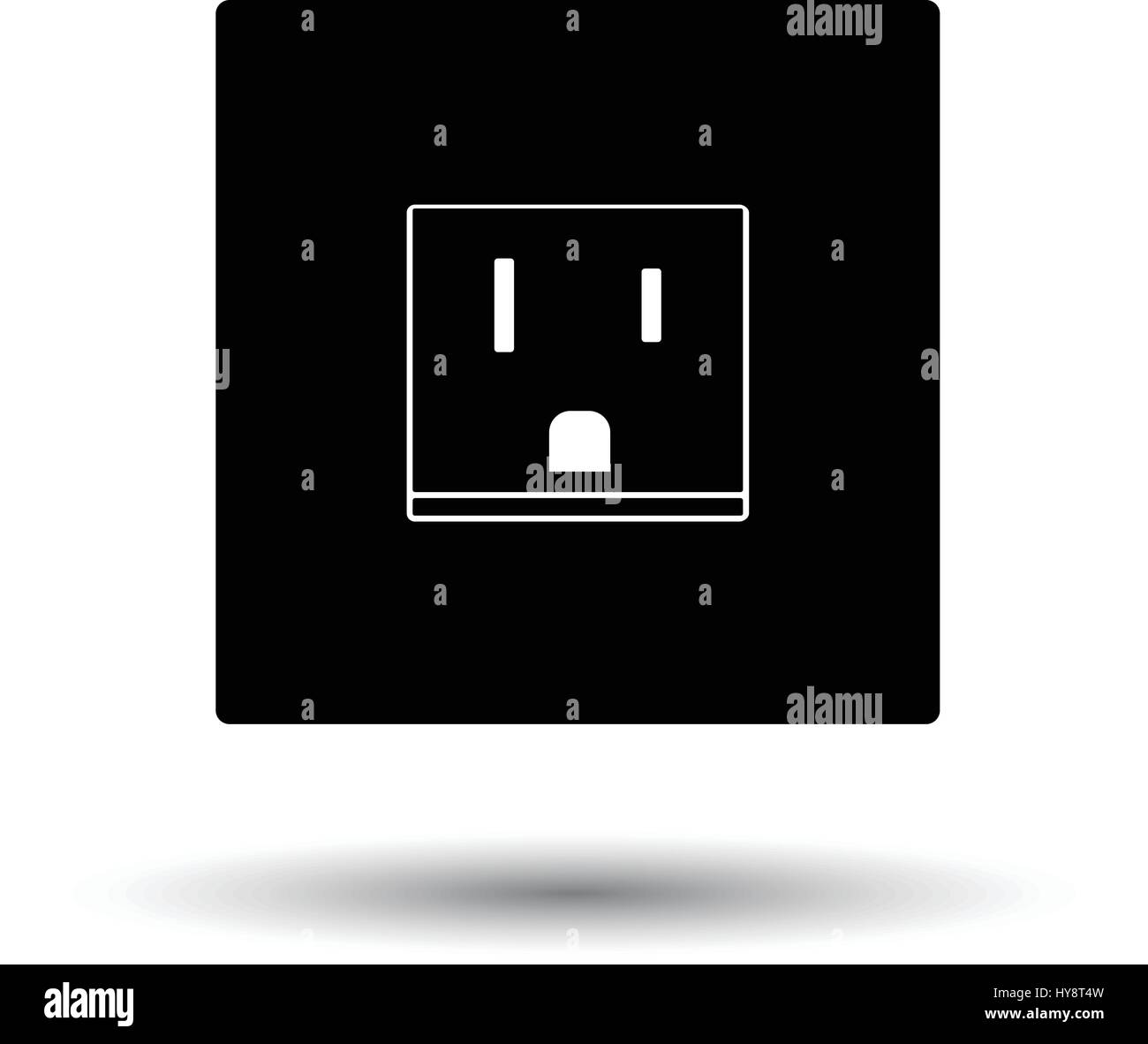 USA electrical socket icon. White background with shadow design. Vector ...