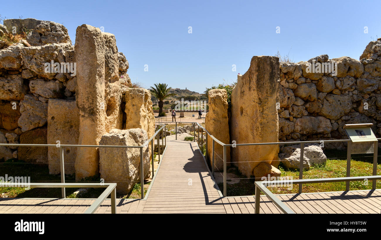Temple ggantija malta neolithic gozo malta hi-res stock photography and ...