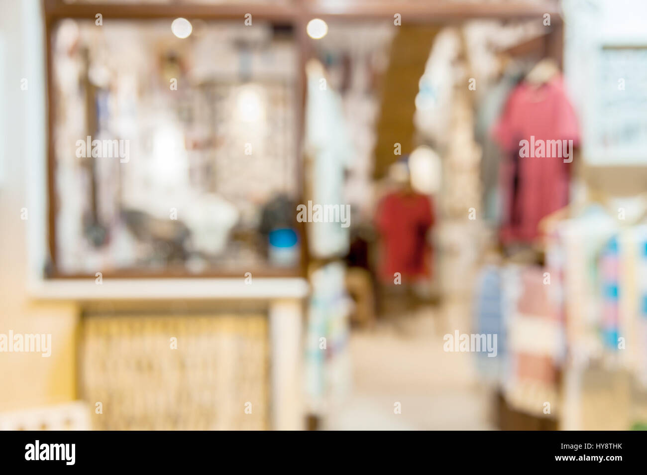Abstract blurred background of a shop Stock Photo - Alamy