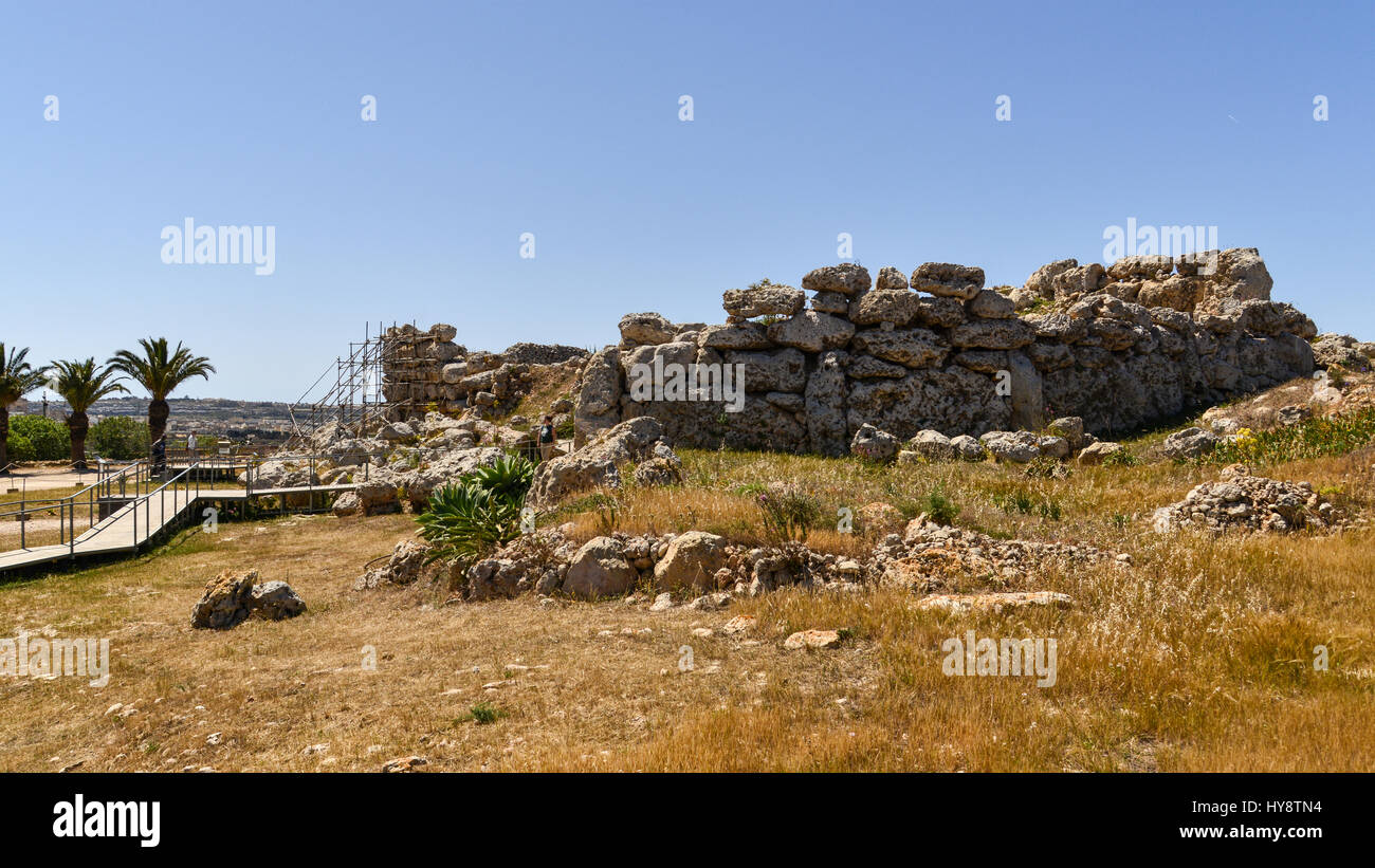 Northern Elevation and Facade - Ġgantija Neolithic Temple - Gozo, Malta ...
