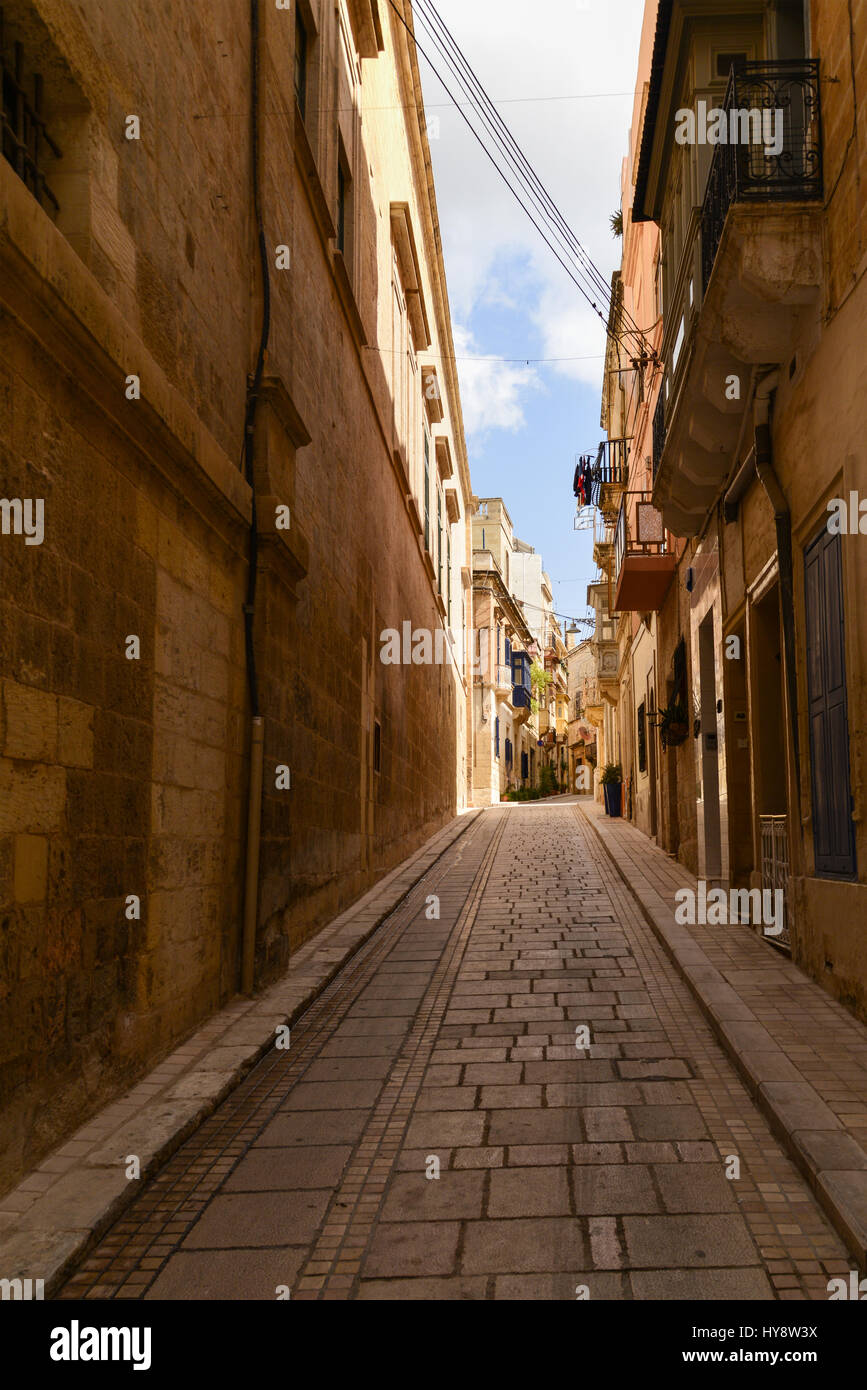 Triq it-Torri ta' San Ġwann, Birgu, Malta Stock Photo - Alamy