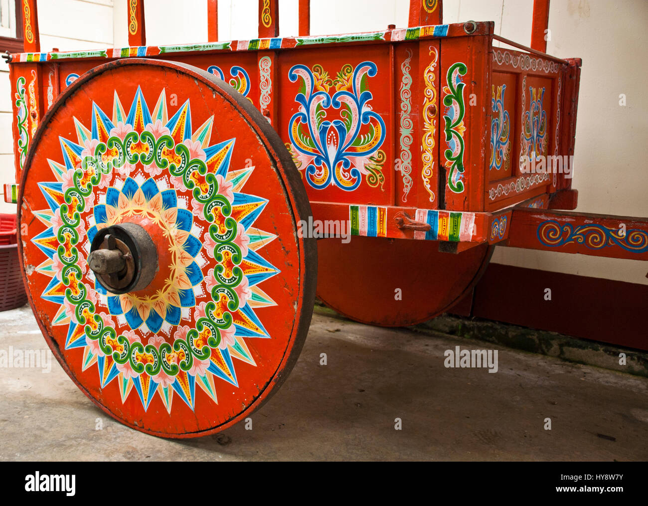 Costa Rica - Typical Cart Wheel decorated and painted Ox - Indigenous ...
