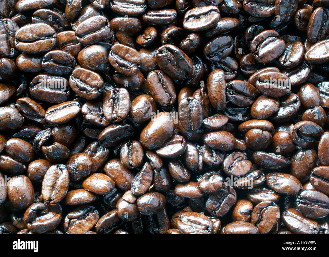 Roasted Coffee, espresso roast - food texture or background Stock Photo ...