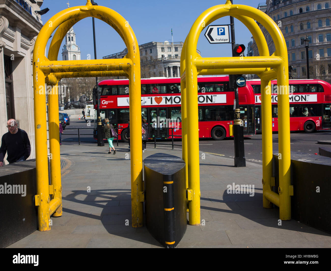 RING OF STEEL Large steel structures and bollards put up in London’s ...