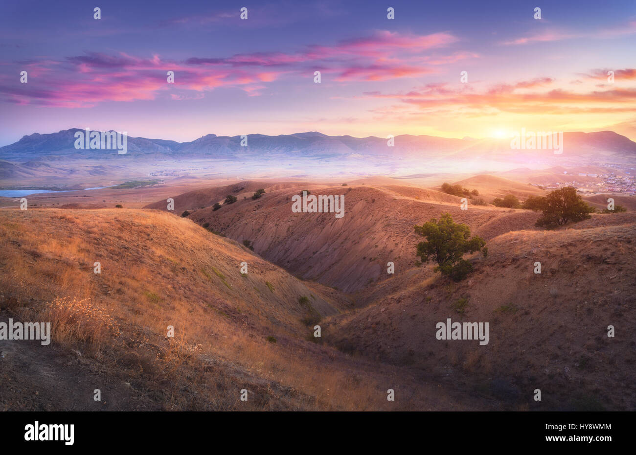 Rolling landscape at twilight hi-res stock photography and images - Alamy