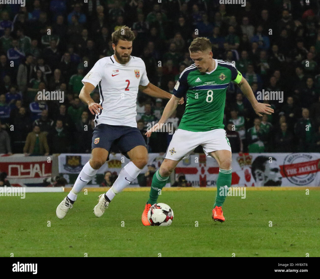 National Football Stadium at Windsor Park, Belfast. 26th March 2017 ...