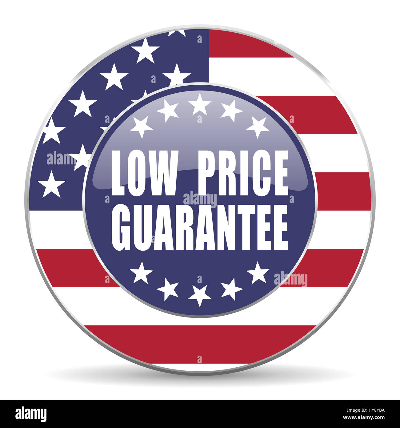 Low price guarantee usa design web american round internet icon with ...