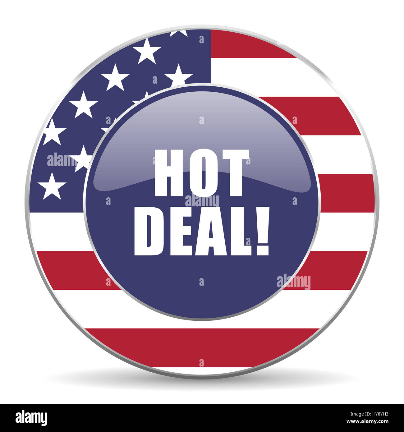 Hot deal usa design web american round internet icon with shadow on ...
